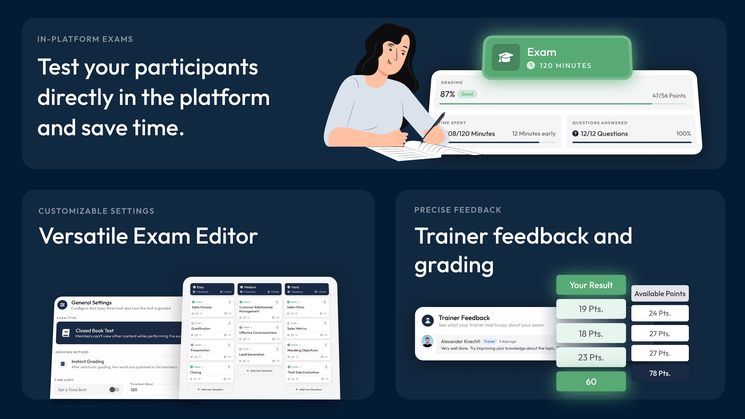 Comprehensive digital exams | It's easy with LearningSuite